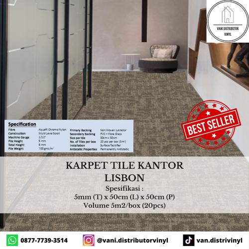 Jual Karpet Kantor Tile Meteran Tebal 5mm LISBON Uk. 50cm x 50cm ...