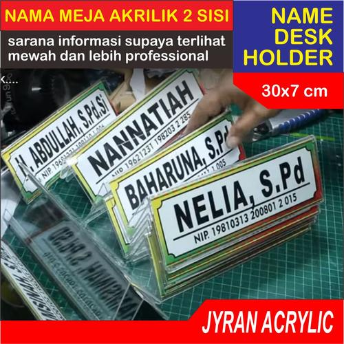 Jual Name Desk 30cm x 10cm / Papan Nama Meja, Resepsionis, Teller ...