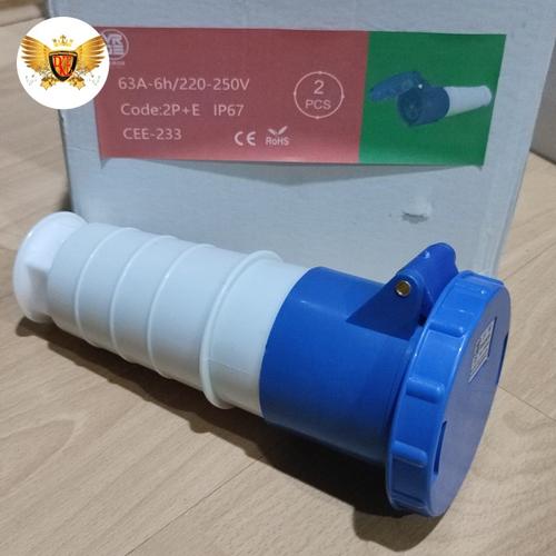 Jual Industrial Mobile Socket 3Pole 63A CEE 233 3Pin Stop Kontak Genset - Jakarta Barat ...