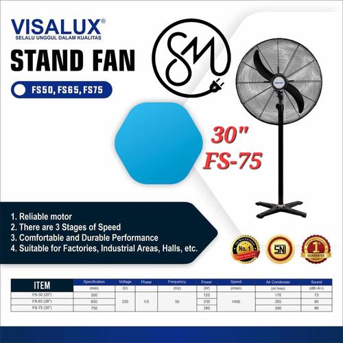 Jual Kipas Angin Visalux FS-75 30 inc Stand fan tegak industri FS75 75 ...