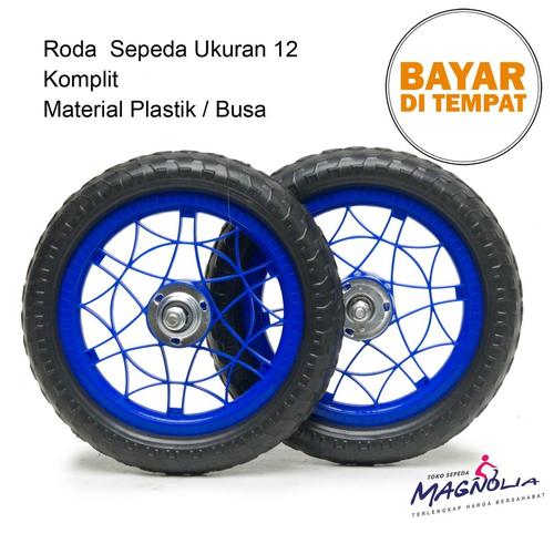 Jual Roda Ban Sepeda Anak Ukuran 12 Komplit Siap Pakai Material Plastik ...