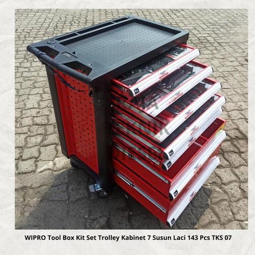 Jual WIPRO Tool Box Kit Set Trolley Kabinet 7 Susun Laci 143 Pcs TKS 07 ...