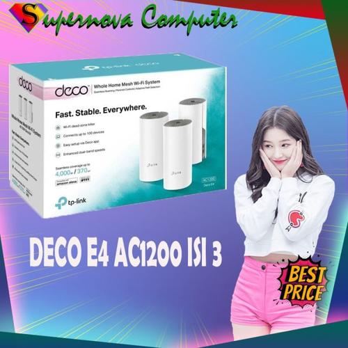 Jual TP-LINK Deco E4 (3 Pack) AC1200 Whole Home Mesh Wifi System isi 3 ...
