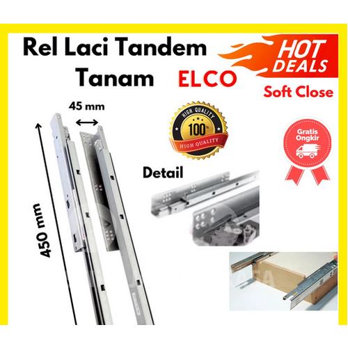 Jual Rel Reel Ril Tandem Tanam Elco Rel Laci Besi 450 mm 45 cm Original ...