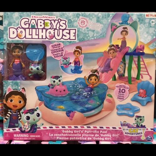 Jual Dreamworks Gabby DollhouseGabby Girl Purrific Pool Original ...