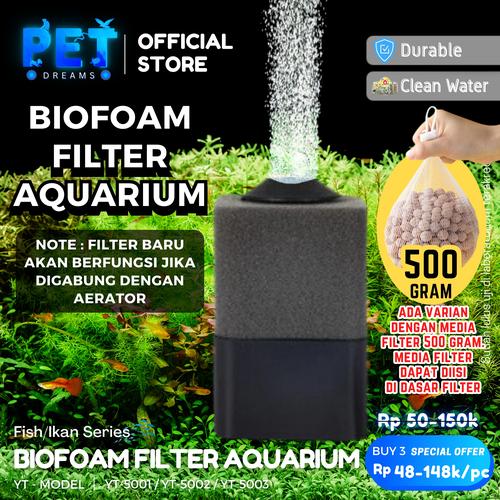Jual 2IN1 BIOFOAM FILTER AQUARIUM SPONGE BIO FOAM AERATOR AKUARIUM AIR ...