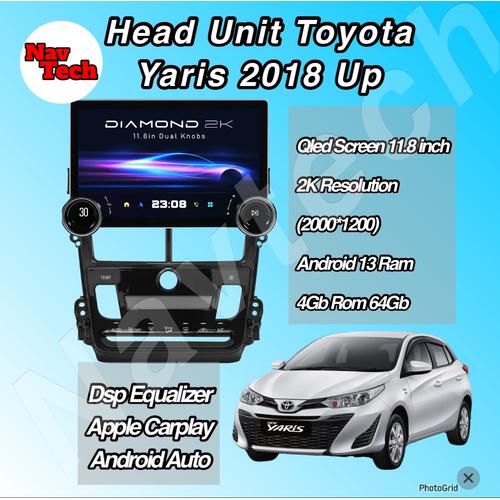 Jual Head unit android 11.8 inch Toyota yaris 2018 Up Qled Screen 2K ...