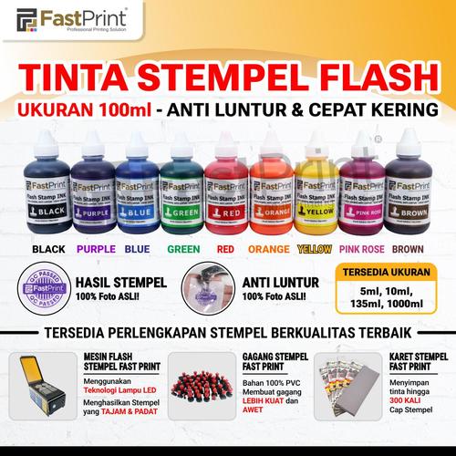 Jual Fast Print Tinta Stempel Flash Ink 100 ML - Kuning - Jakarta Pusat ...