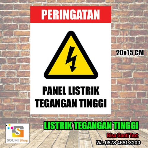Jual Stiker Vinyl Perhatian Peringatan Panel LIstrik Tegangan Tinggi ...