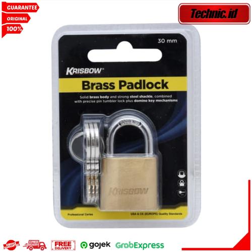 Jual Krisbow Gembok Kuningan Bc9030 3 Cm Gembok Indoor & Outdoor - Kota ...