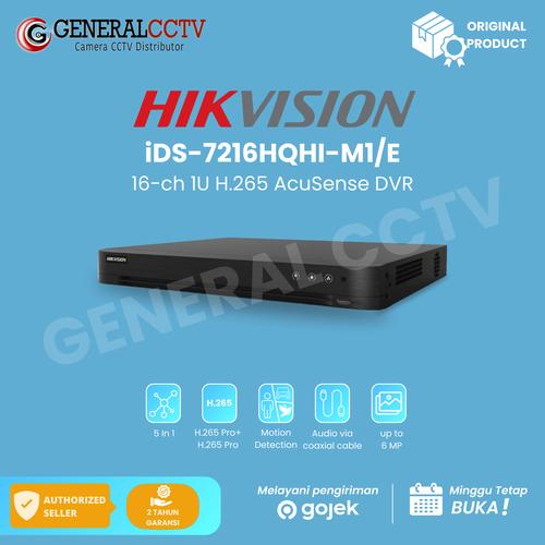Promo HIKVISION DVR 16 CHANNEL iDS 7216 HQHI-M1/E Dvr 16 CH AcuSense ...