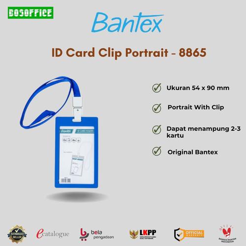 Jual Bantex ID Card (Lanyard) Clip Portrait Tipe 8865 Ukuran 54 x 90 mm ...
