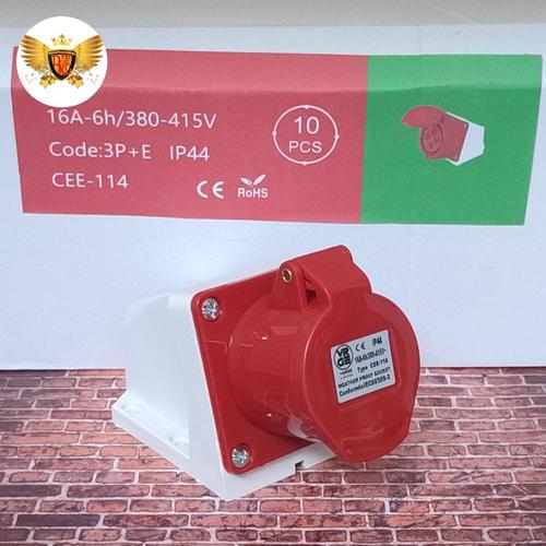 Jual Industrial Surface Socket 4 Pole 16A CEE 114 Stop Kontak Genset 4Pin - Jakarta Barat ...