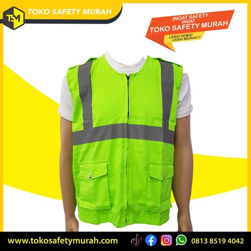 Jual Rompi Safety Bahan American Drill Dua Kantong Murah BAHAN TEBAL ...