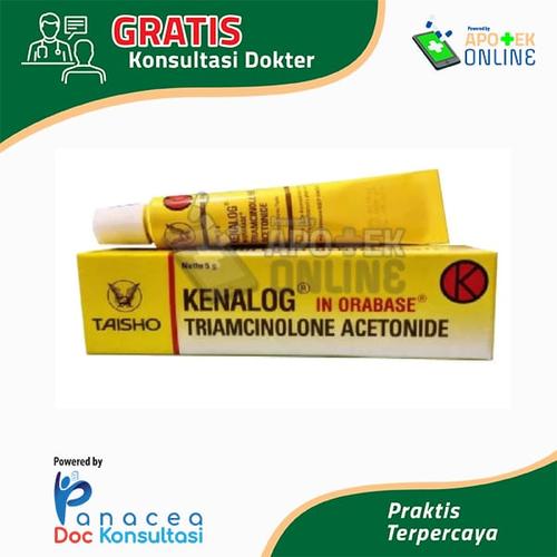 Jual KENALÒG IN ORABASE 0.1% OINT/TRIAMCINOLONE/SARIAWAN/JAMUR MULUT ...
