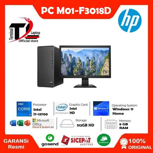 Promo HP PC M01-F3018D i7-13700 8GB 512SSD W11+OHS VGA intel HD - HP V22VE G5 Cicil 0% 3x ...