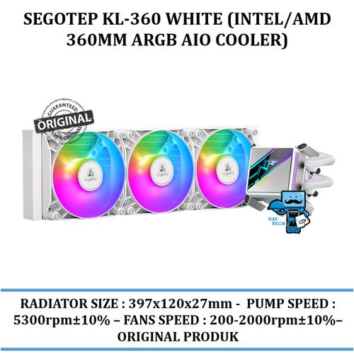 Promo AIO Cooler Segotep KL-360 White (Intel/Amd 360mm Argb Aio Cooler) Cicil 0% 3x - Jakarta ...