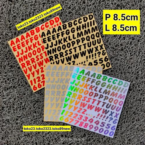 Jual stiker huruf abjad abc sticker cutting nama - holo - Kota Surabaya ...
