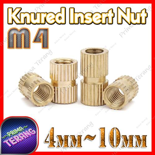 Jual Insert Nut M 4 Knurl Mur Tanam 3 4 5 6 8 10 mm Kuningan Moulding ...