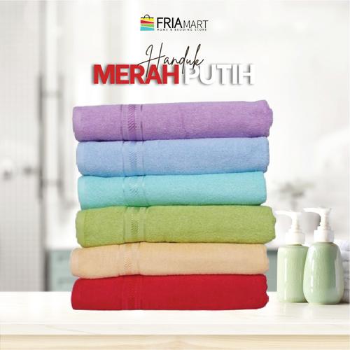 Jual MERAH PUTIH - Handuk MANDI 60x120 JUMBO POLOS GRADE A FRIAmart ...