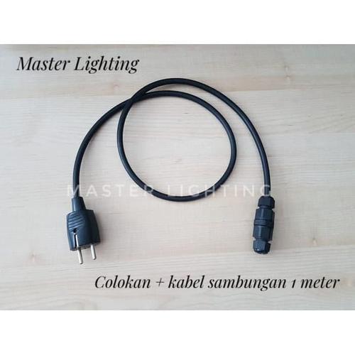 Jual Colokan listrik + kabel sambungan waterproof 1meter (kabel bisa ...