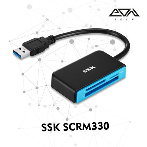 Jual SSK SCRM330 Card Reader SuperSpeed USB 3.0 3In1 For Micro SD TF CF ...
