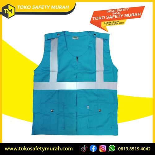 Jual Rompi Safety Bahan American Drill Dua Kantong Murah BAHAN TEBAL ...
