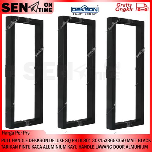 Jual PULL HANDLE DEKKSON DELUXE SQ PH DL801 30X15X365X350 MATT BLACK ...