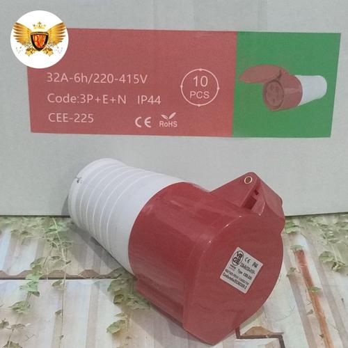Jual Industrial Mobile Socket 5Pole 32A CEE 225 5Pin Stop Kontak Genset ...