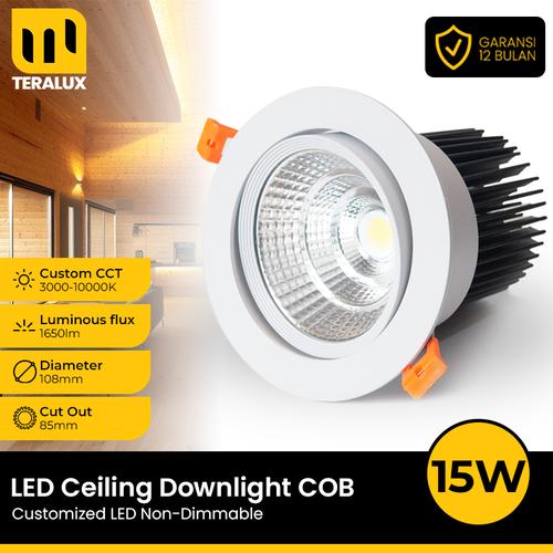 Jual TERALUX LED Downlight COB 15W 3000K 4500K 6000K 10000K Spotlight ...