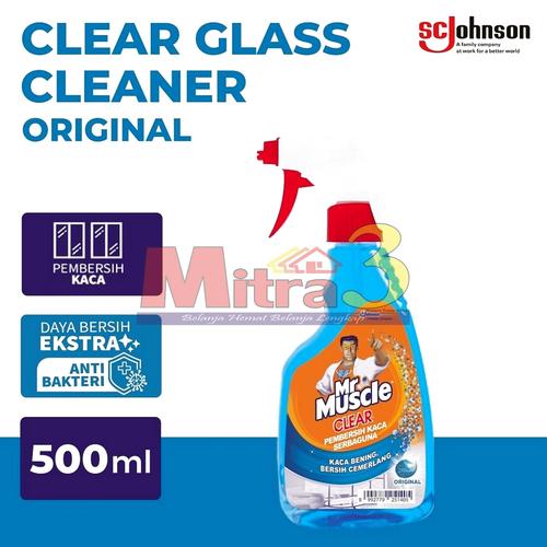 Jual Mr. Muscle Clear Glass Liquid Blue PUMP 500mL / Cairan Semprot ...