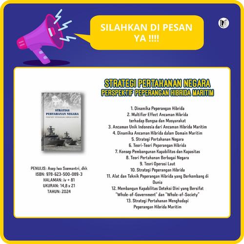 Jual STRATEGI PERTAHANAN NEGARA PERSPEKTIF PEPERANGAN HIBRIDA MARITIM ...