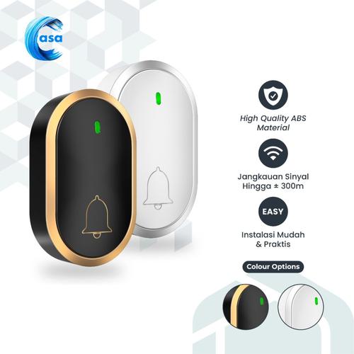 Jual CASAO Bel Rumah Tanpa Kabel / Wireless Waterproof Door Bell Pintu ...