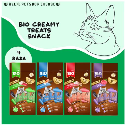 Jual BIO CREAMY CAT TREAT LIQUID SNACK KUCING BASAH SETARA meo creamy ...