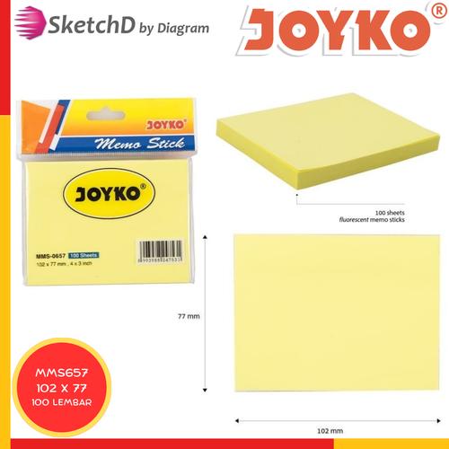 Promo Memo Kertas Tempel Joyko MMS 657 Sticky Notes 100 lbr 125 x 75 ...
