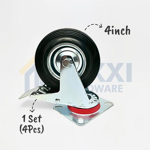 Jual Roda Karet 4 Inch REM / Roda Troli / Roda Caster - Jakarta Utara ...