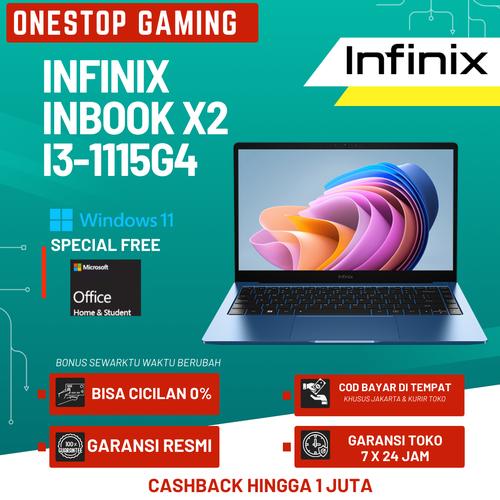 Promo Infinix Inbook X2 Core i3-1115G4 8GB/256GB SSD 14" IPS W11 Resmi ...