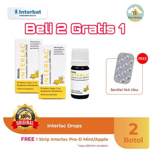 Jual Interlac Oil Probiotic Drop 5ml for Infants / baby (FREE ICE CUBE ...
