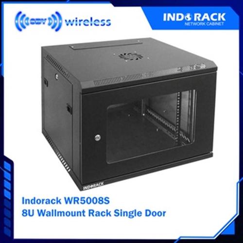 Jual Indorack WR5008S Wallmount 8U 500mm Rack Server Rack Single Door ...