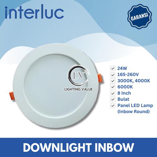 Jual INTERLUC DOWNLIGHT LED PANEL 24 WATT 24W INBOW NO FLICKER NO UV/IR ...