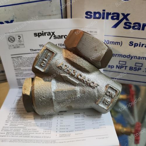 Jual Steam Trap Spirax Sarco Drat 1" Inch / Thermodynamic TD42H ...