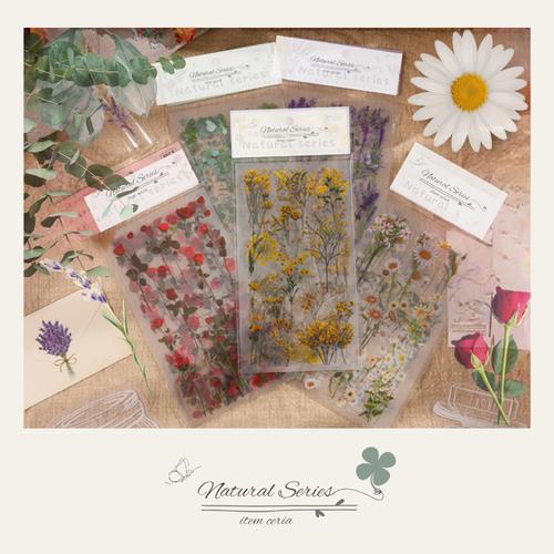 Promo Sticker tanaman transparan pet dekorasi bunga daisy clover ...