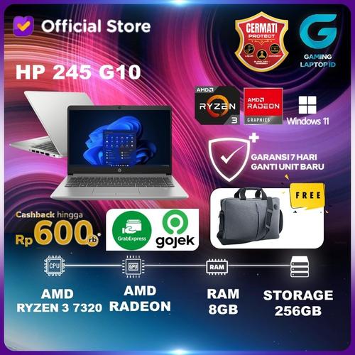 Promo Laptop HP 245 G10 RYZEN 3 7320 8GB 256GB W11 14.0 Cicil 0% 3x ...