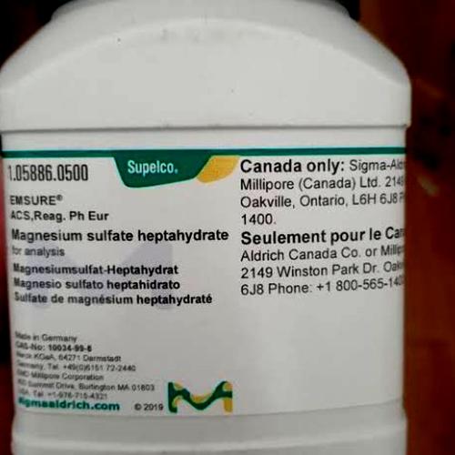 Jual MAGNESIUM SULFATE HEPTAHYDRATE MERCK 105886 / MERCK 1.05886.0500 ...
