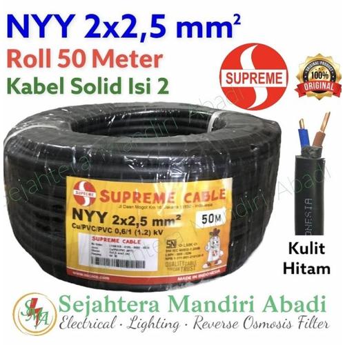 Jual ST Kabel Listrik NYY 2x2,5mm Supreme Rol 50 Meter Solid Isi 2 Kulit - Kota Bandung ...