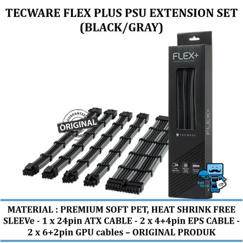 Jual Tecware Flex Plus PSU Extension Set (Black/Gray) - Original Produk ...