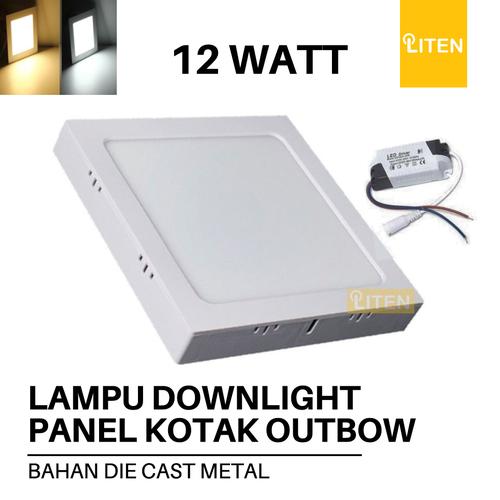 Promo Lampu Downlight OUTBOW KOTAK LED Slim Panel Lamp 12W Putih 12 W ...