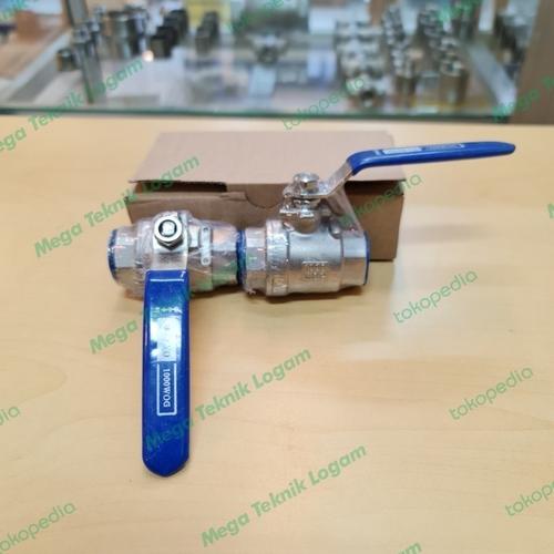 Jual Kran Air/Ball Valve 2 1/2" inch Stainless316 2pc drat Full Bore ...
