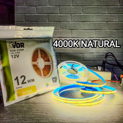 Jual VDR LED STRIP COB NATURAL 4000K DC 12V 320LED / METER IP33 5M ...