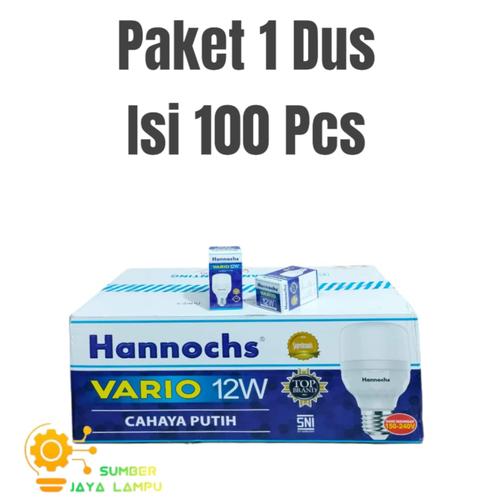 Jual Lampu LED Hannochs Vario 12 Watt Paket Usaha 1 Dus Isi 100 Pcs ...